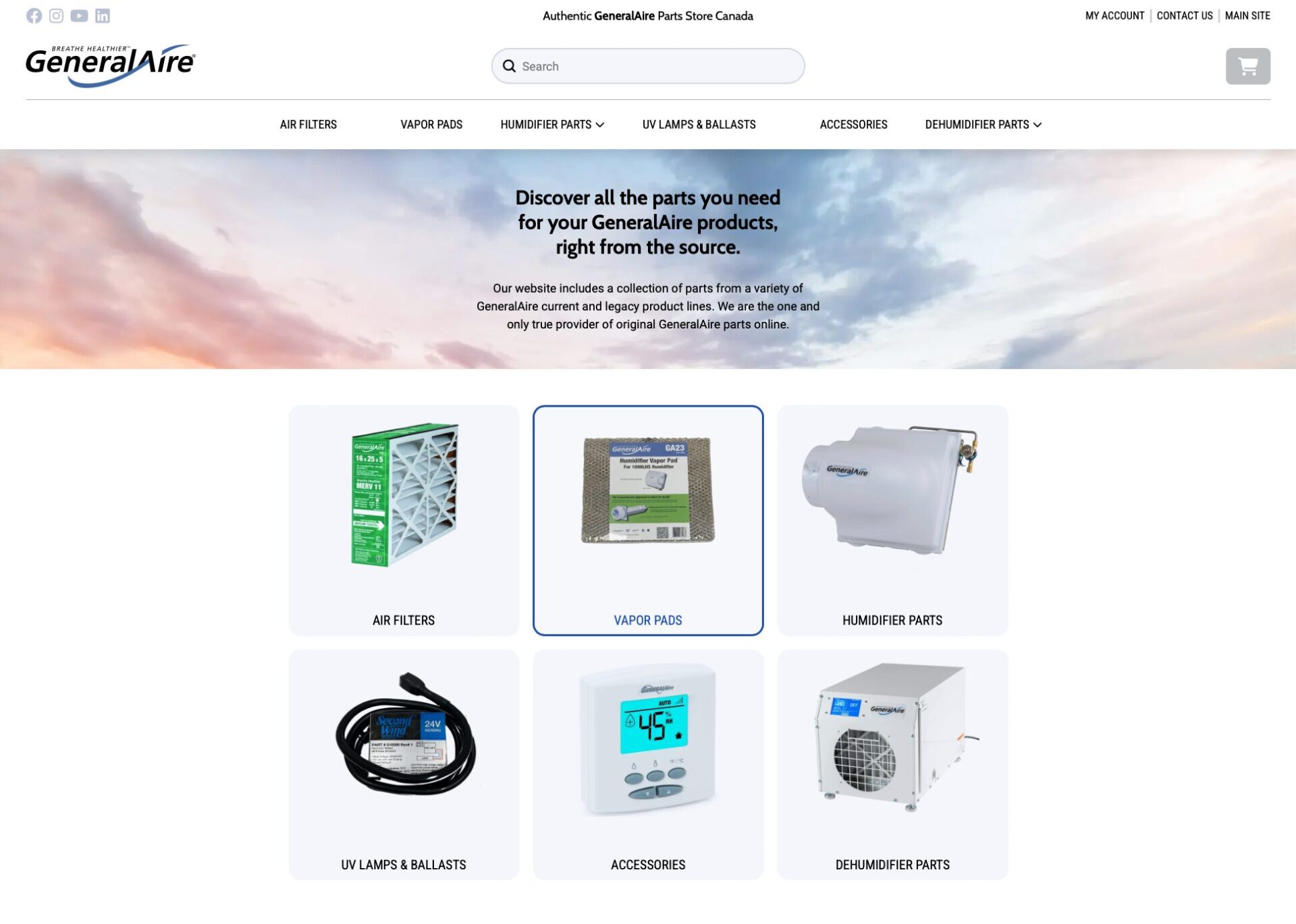 GeneralAireParts.ca - Authentic IAQ Parts Store in Canada